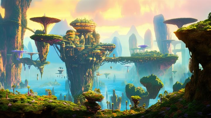 Fantasy Planet Landscape Illustratio - graphiXperience - Drawings ...