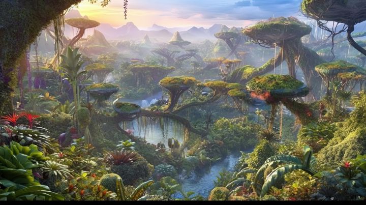 Fantasy Planet Landscape Illustratio - graphiXperience - Drawings ...