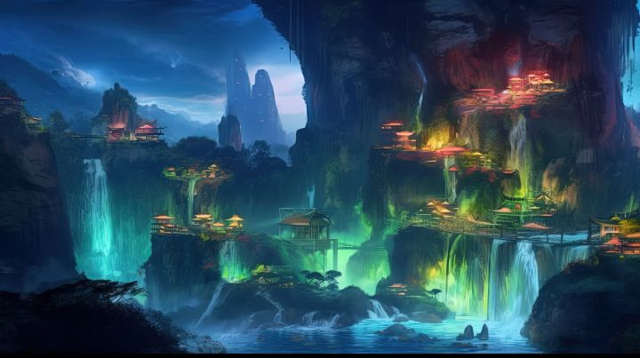 Fantasy Planet Landscape Illustratio - graphiXperience - Drawings ...