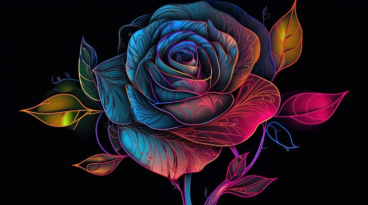 Vivid Rose Artwork Digital Painting - graphiXperience - Drawings ...