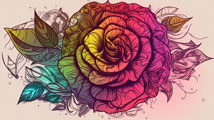 Vivid Rose Artwork Digital Painting - graphiXperience - Drawings ...