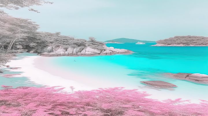 Dreamy Tropical Beach Artwork - graphiXperience - Drawings ...
