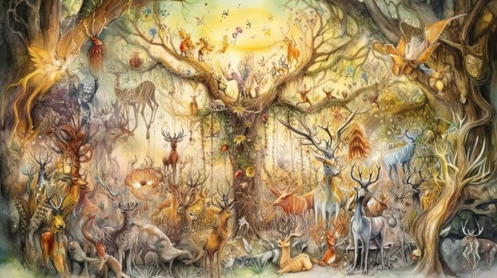 Creative Dreamy Magical Forest - graphiXperience - Drawings ...