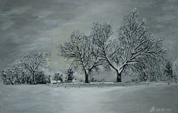 Winter Elegy - Art workshop - Paintings & Prints, Landscapes & Nature ...