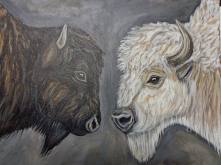 buffalo friends - Andrea's Shop - Paintings & Prints, Animals, Birds ...