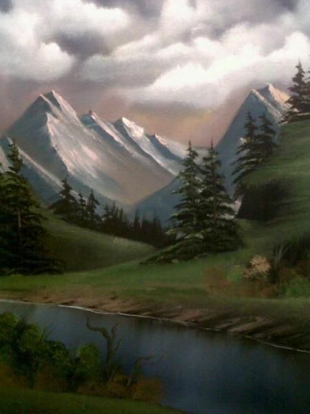 Mountain Valley - Ed Burcher - Paintings & Prints, Landscapes & Nature ...