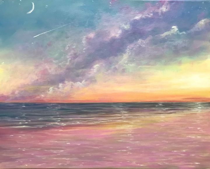 Milky Way Sunset - Sunscapes Art by Joseph Cantin - Paintings & Prints ...