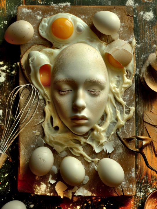 Egg Woman - Eyem - Digital Art & AI, Abstract, Other Abstract - ArtPal