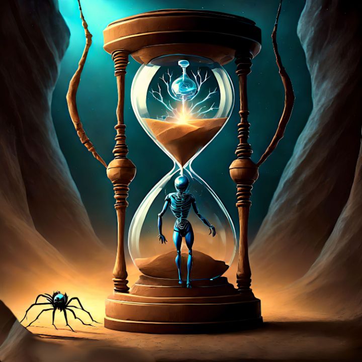 Hourglass space time - Eyem - Digital Art & AI, Abstract, Other ...