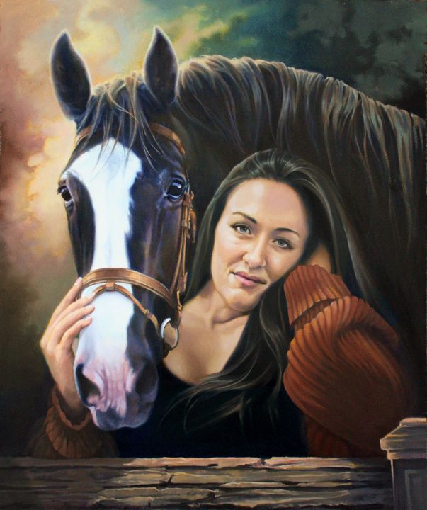 Emily and Jupiter - The Art Of Lisa Chase - Paintings & Prints, People ...