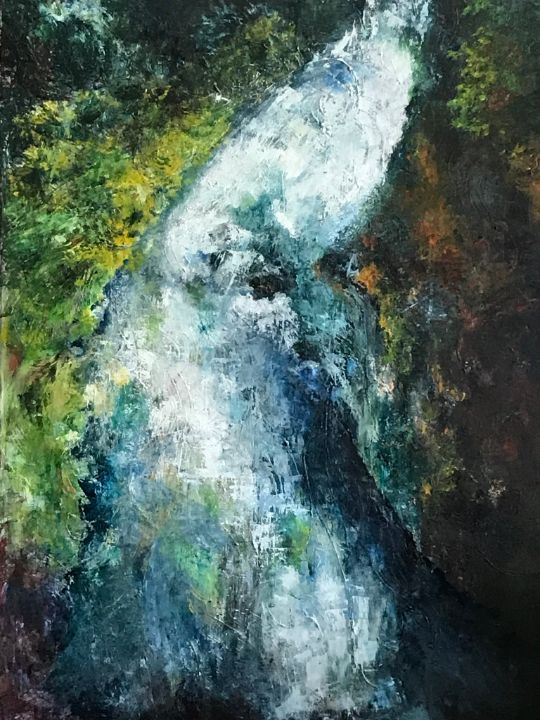 Waterfall - Paint for All Senses - Paintings & Prints, Abstract ...