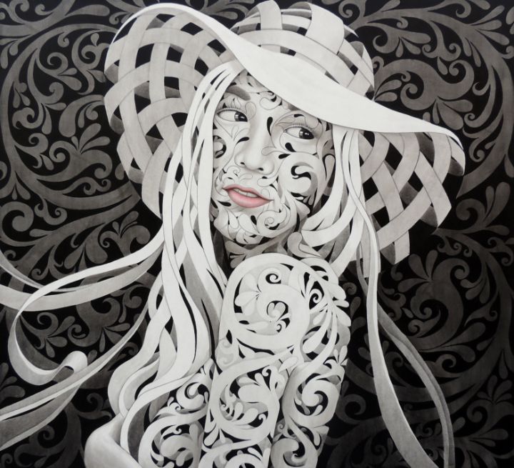 Patterns on women's bodies - Pee Art Gallery - Paintings & Prints ...
