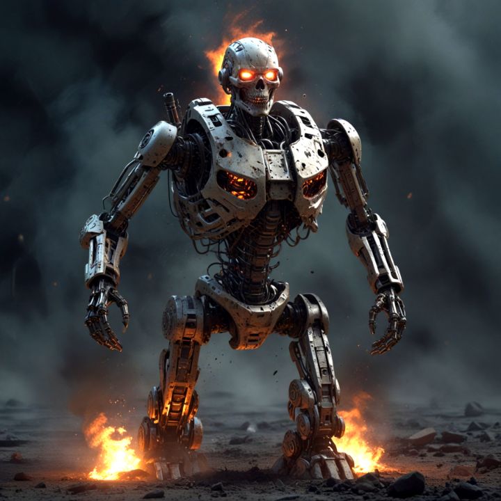 Attack Robot - David Curtis - Drawings & Illustration, Fantasy ...