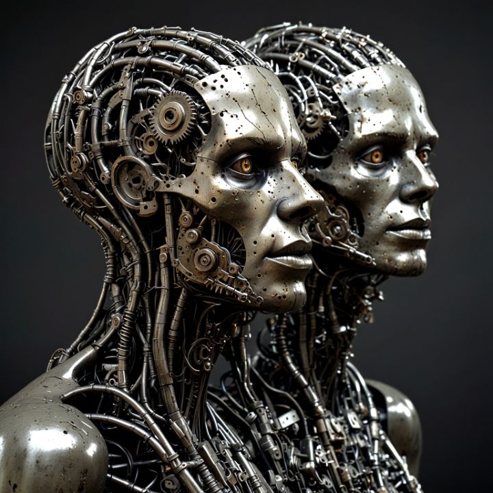 Two Alien Androids - David Curtis - Drawings & Illustration, Fantasy ...