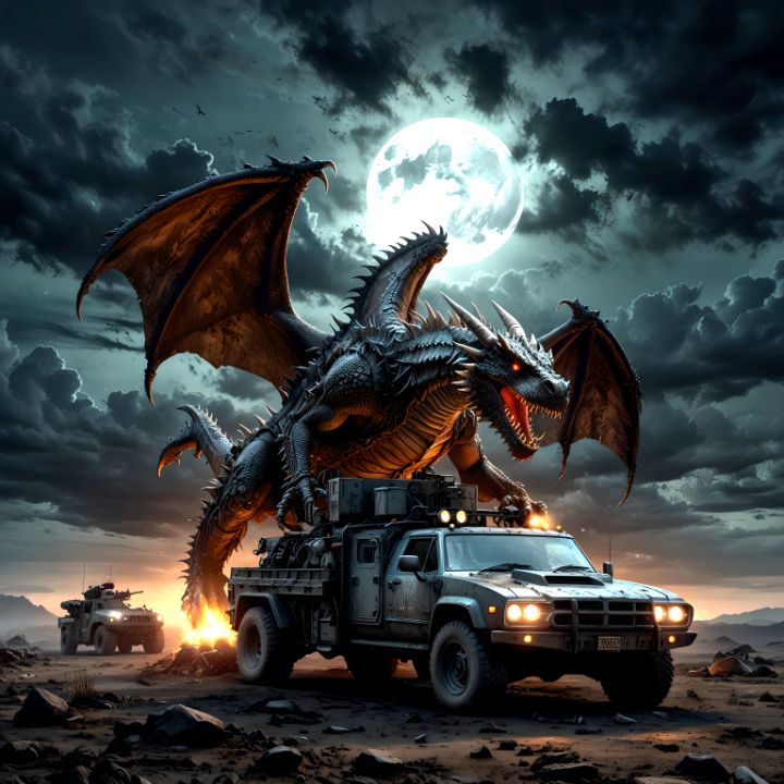Attacked By A Dragon - David Curtis - Digital Art & AI, Fantasy ...