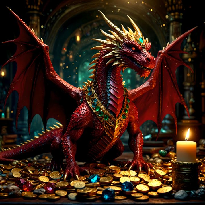 Rich Dragon - David Curtis - Digital Art & AI, Fantasy & Mythology ...