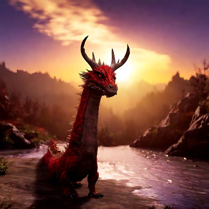 Red River Dragon - David Curtis - Digital Art & AI, Fantasy & Mythology ...