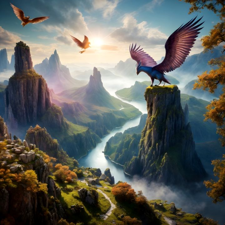 Mythical Landscape #57 - David Curtis - Paintings & Prints, Fantasy ...