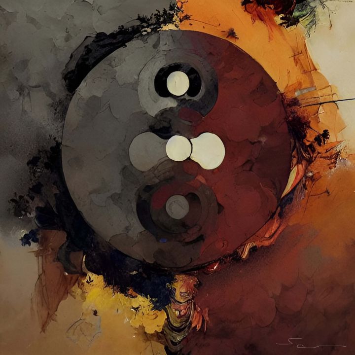 Yin Yang 19 - Sam Dalton - Paintings & Prints, Abstract, Color - ArtPal