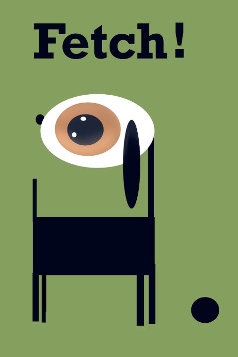 Fetch - Elaine Hayward - Digital Art & AI, Humor & Satire, Animals - ArtPal