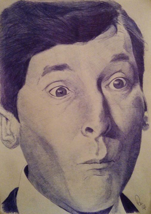 Kenneth Williams Ballpoint Portrait - Madcow Art - Drawings ...