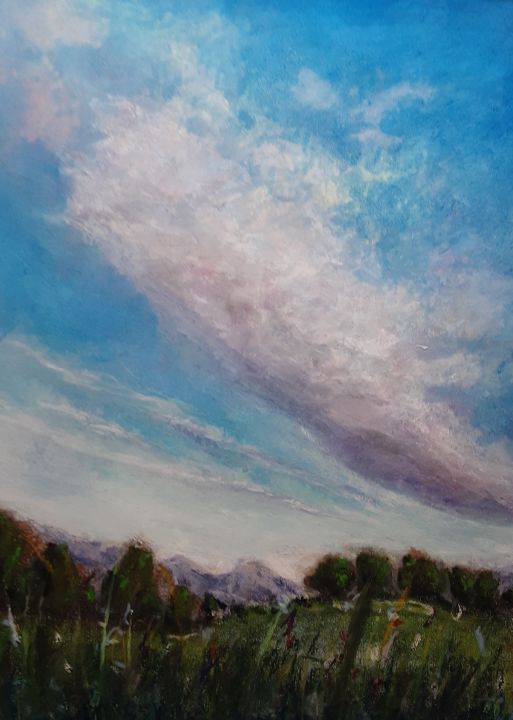 Chiemsee - Pastel Easel - Paintings & Prints, Landscapes & Nature ...