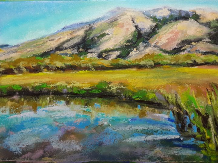 study on Mountain - Pastel Easel - Paintings & Prints, Landscapes ...
