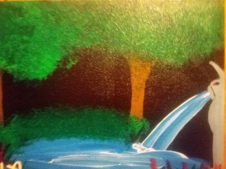 Rabbit Fountain - UniquelyYours - Paintings & Prints, Landscapes ...