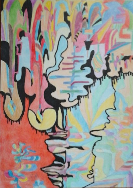 Dripping - Lavender ease - Drawings & Illustration, Abstract, Irregular ...