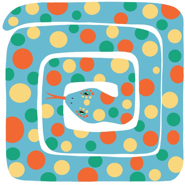 Colorful Abstract Polka Dot Snake - Suneldesigns - Digital Art & AI ...