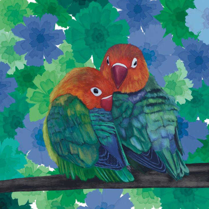 Two Cute Lovebirds - Suneldesigns - Drawings & Illustration, Animals ...