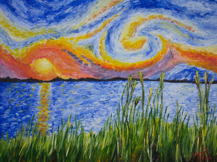 "Sunrise Over A Georgia Marsh" - T.S. Tyre of Smiling Heart Art ...