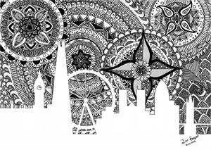 Zentangle Art New York | B&W - Ilse Fragoso - Drawings & Illustration ...