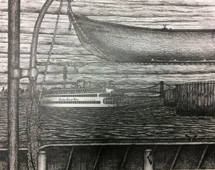 SI Ferry rescue boat view - Michael Kelsch - Drawings & Illustration ...