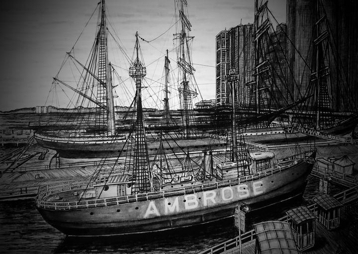 South Street Seaport - Michael Kelsch - Drawings & Illustration ...