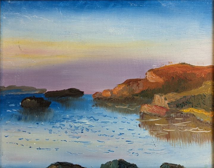 Lonely Rock - Peter Albert - Paintings & Prints, Landscapes & Nature ...