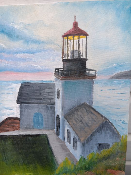 Gray Lighthouse - Peter Albert - Paintings & Prints, Landscapes ...