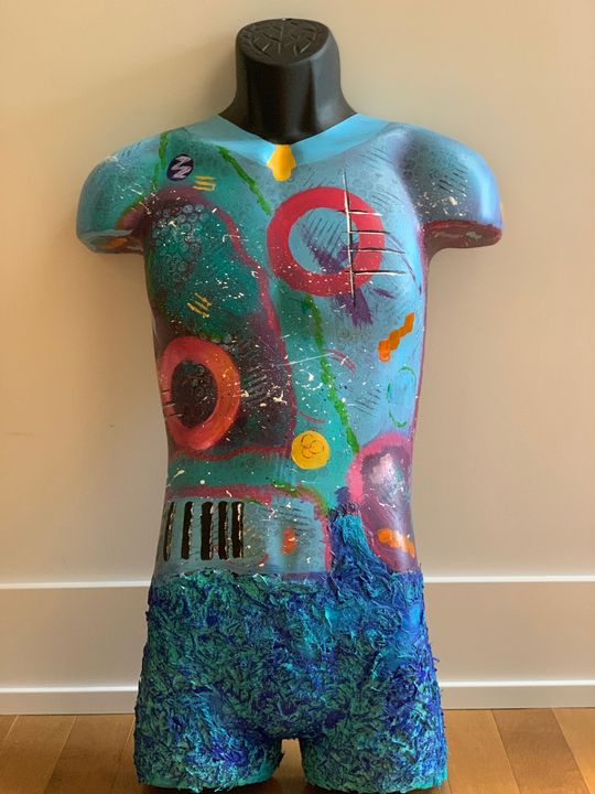 Painted Male Torso - Art Studio by Rimma - Paintings & Prints, People ...