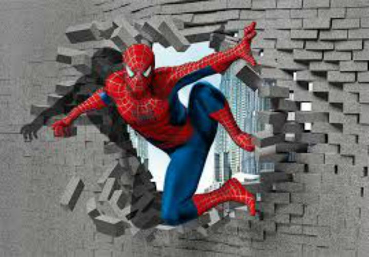 Spiderman through the wall - Fleurdelis - Paintings & Prints, Fantasy ...