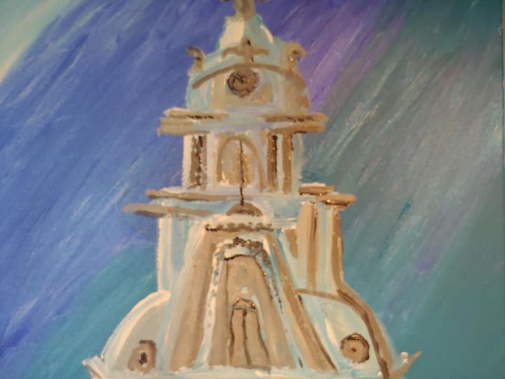 Philly town hall clock tower - Keith Aumiller - Paintings & Prints ...