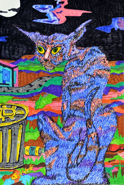 SKINNY CAT - GATO FLACO - Fernando lopez - Drawings & Illustration ...