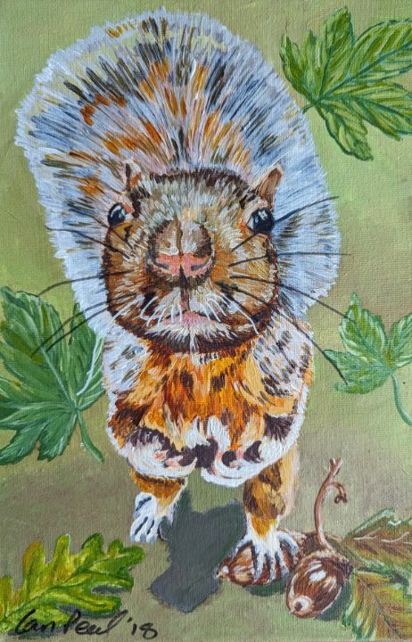 The defiant squirrel - Ian Peal Original Artwork - Paintings & Prints ...