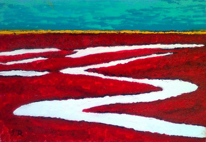 Red grass - mario - Paintings & Prints, Landscapes & Nature, Rivers ...