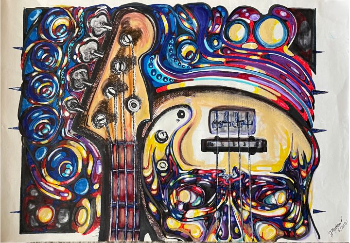 Power to the Bass - J Mathews - Paintings & Prints, Still Life, Other ...