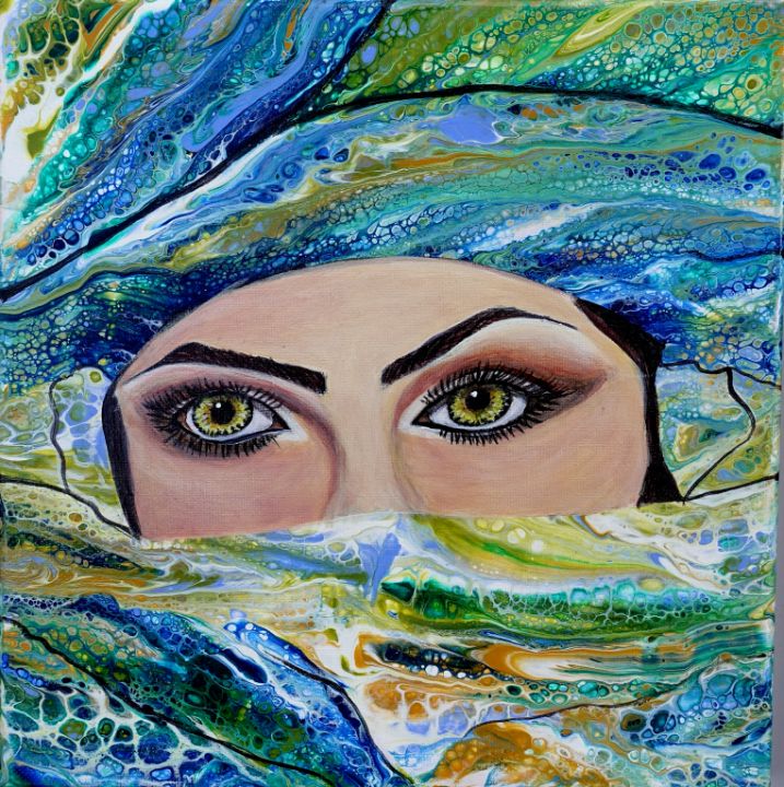 Peering Eyes - ArtFlow - Paintings & Prints, People & Figures, Female ...