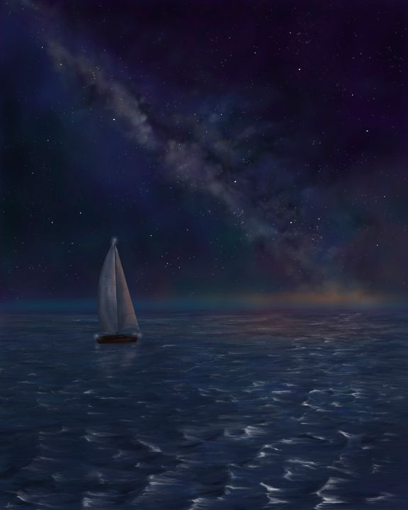 Sailing Through the Night - Paul Fleet - Drawings & Illustration ...