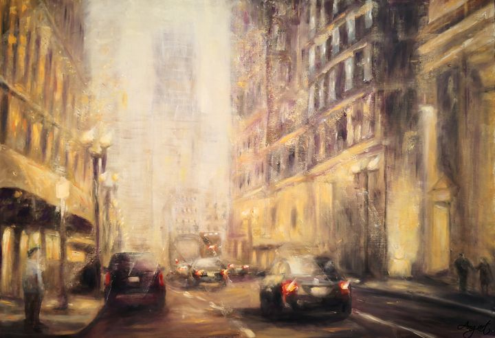 Evening Stroll - Angelique Art - Paintings & Prints, Landscapes ...