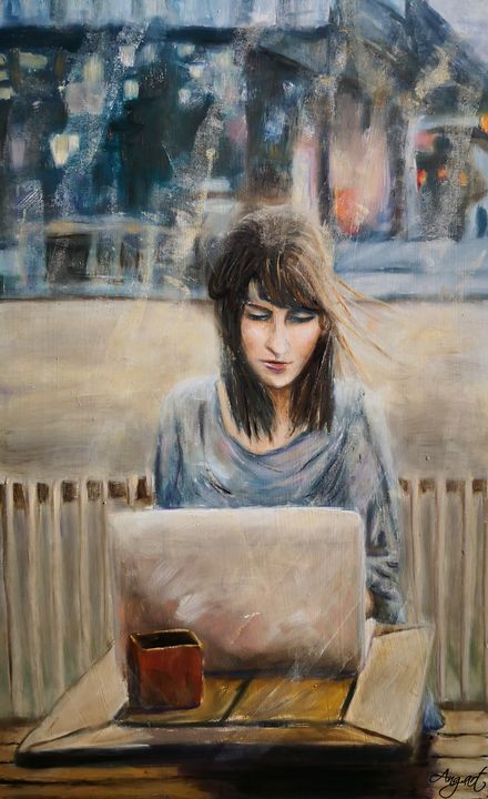 Till I'm Waiting For You - Angelique Art - Paintings & Prints, People ...