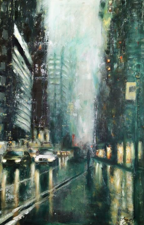 Rainy Evening - Angelique Art - Paintings & Prints, Landscapes & Nature ...