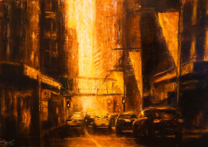 City Blues - Angelique Art - Paintings & Prints, Landscapes & Nature ...